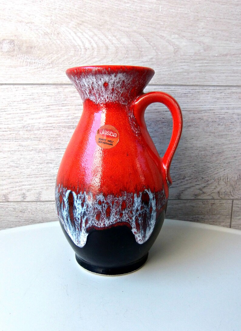Vintage Jasba Ceramic Vase - Etsy