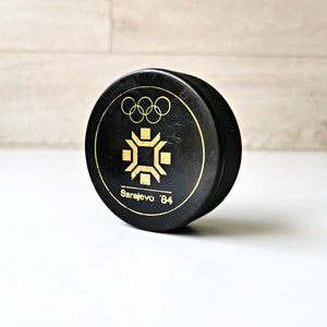 RARE! the Original Hockey Puck From Winter Olympics in Sarajevo 1984 - Etsy