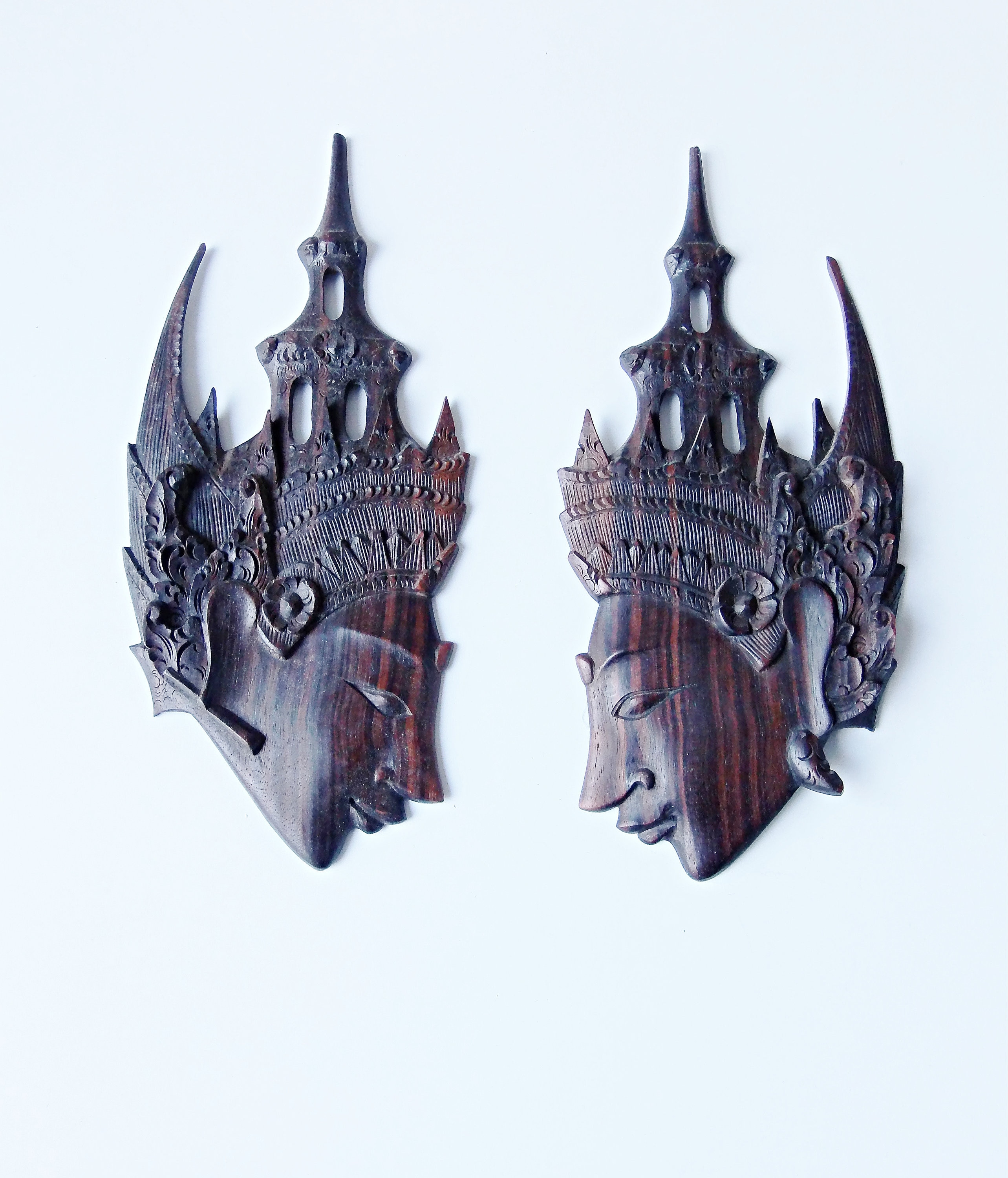 Hand Carved Wooden Faces | Etsy