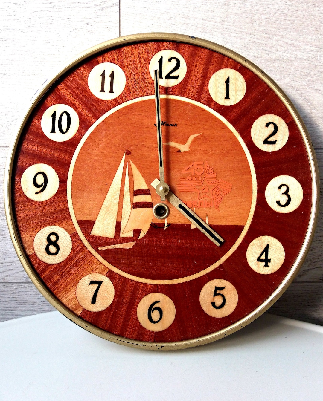 Wooden Intarsia Majak Clock Made in USSR - Etsy