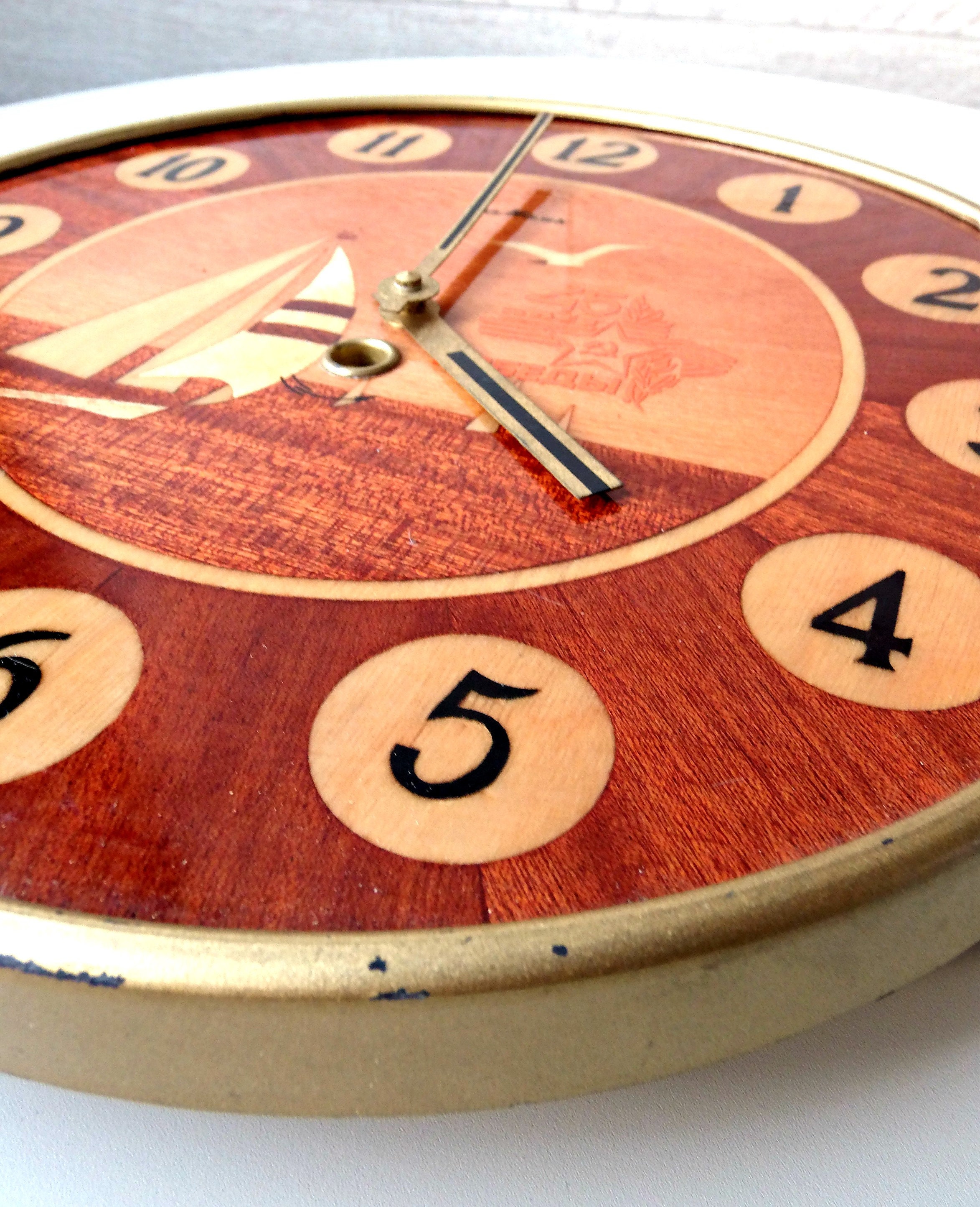 Wooden Intarsia Majak Clock Made in USSR - Etsy