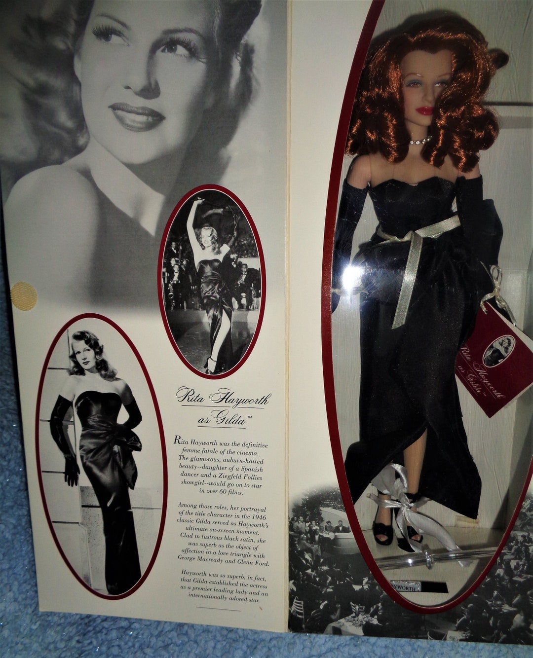 New Rare SIGNED- RITA HAYWORTH 15" Vinyl Fashion Doll as Gilda-simple ...