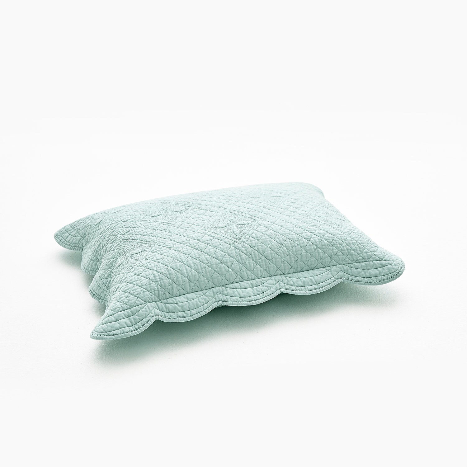 Sage Garden Luxury Pure Cotton Quilted Pillow Sham Light Aqua - Etsy