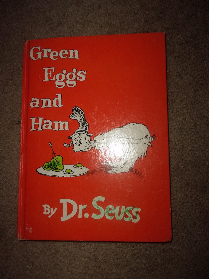 1960 Dr. Seuss 1st Green Eggs and Ham Very Early State of the First ...