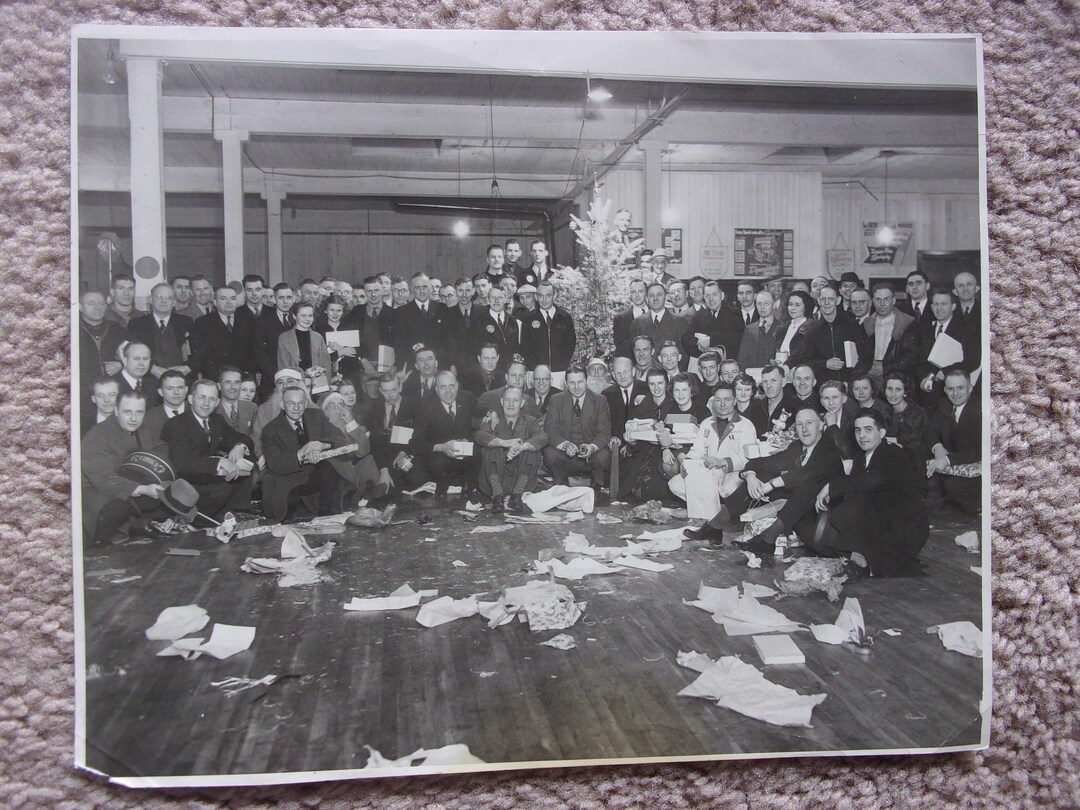 Vintage 1938 Buick Christmas Party Aftermath Original Photo Sensational ...