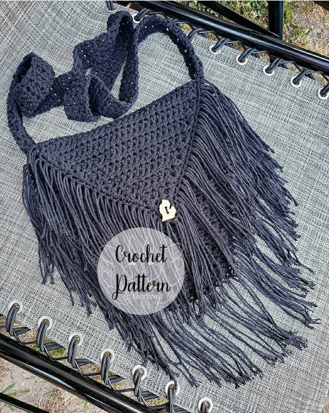 Crochet Pattern | Gypsy Fringe Crossbody - Etsy