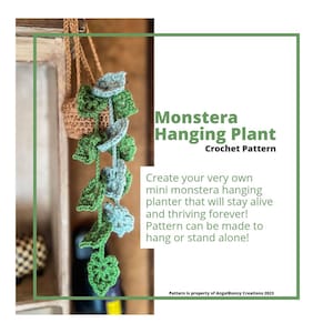 Monstera Hanging Plant Crochet Pattern - Etsy