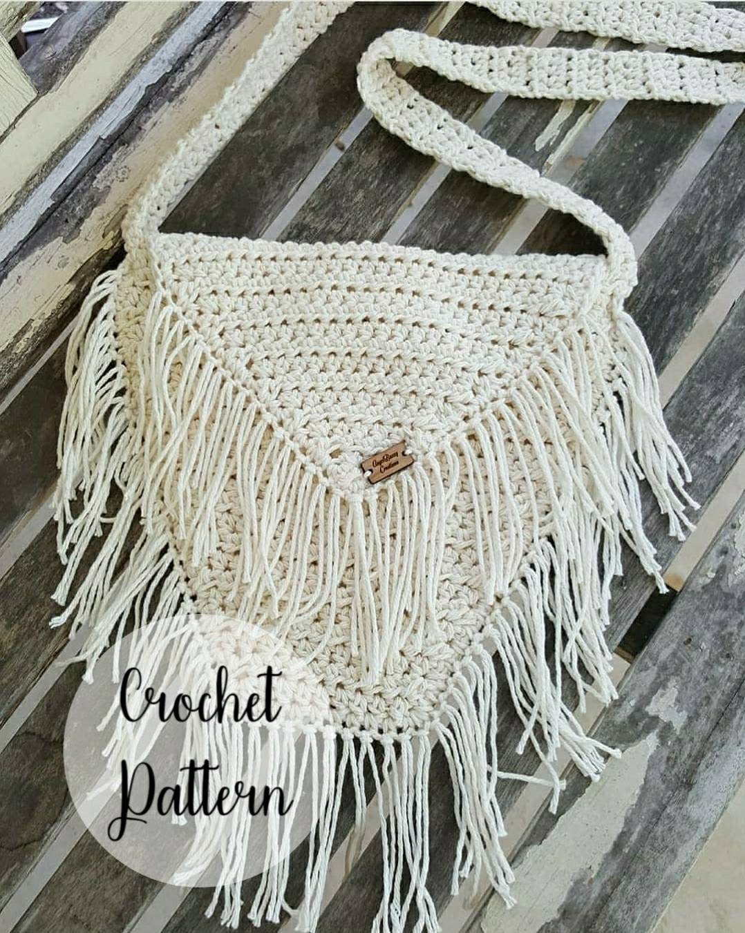 Crochet Pattern Gypsy Fringe Crossbody - Etsy