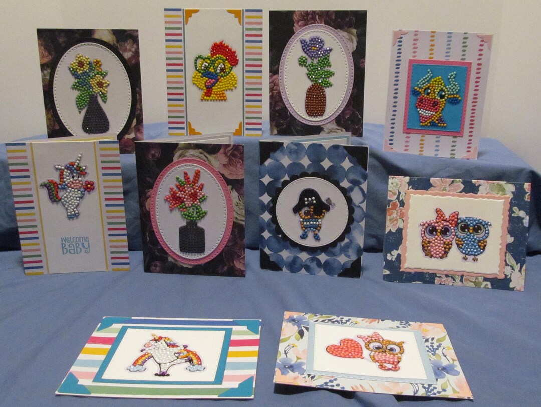10 DIAMOND DOTS Greeting Cards (#480) FREE Shipping - Etsy