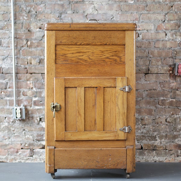 Antique Oak Ice Box - Etsy