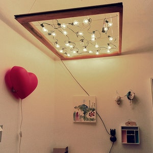 Dimmable Repurposed Window Frame Light With Vintage Bell - Etsy