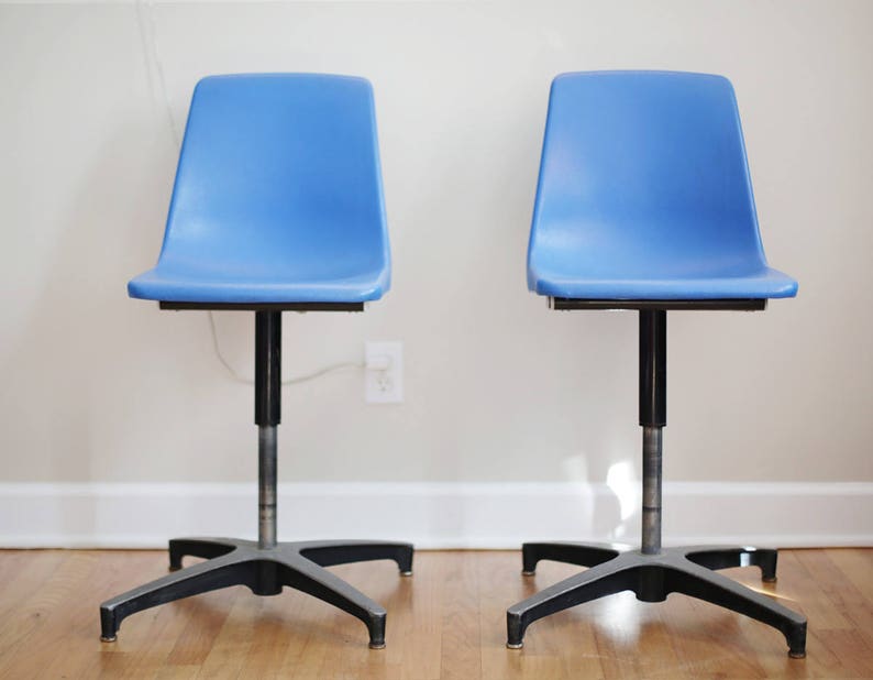 Pair of Vintage Drafting Stools by Ajusto - Etsy