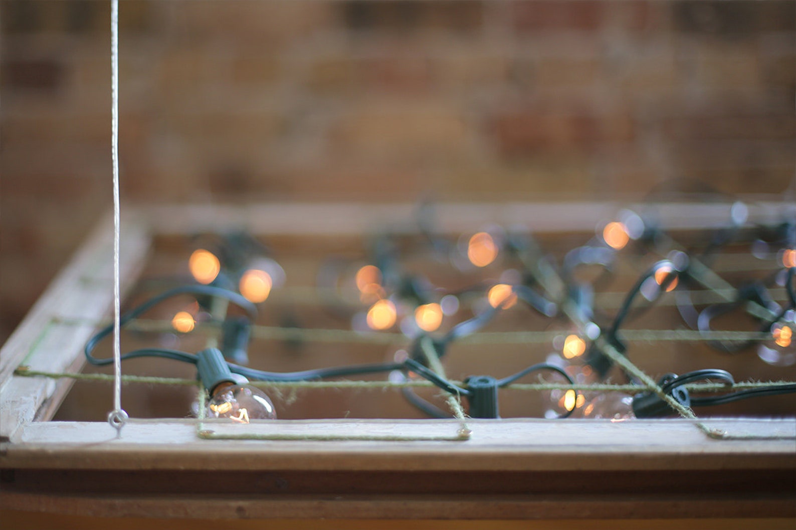 Dimmable Repurposed Window Frame Light With Vintage Bell - Etsy