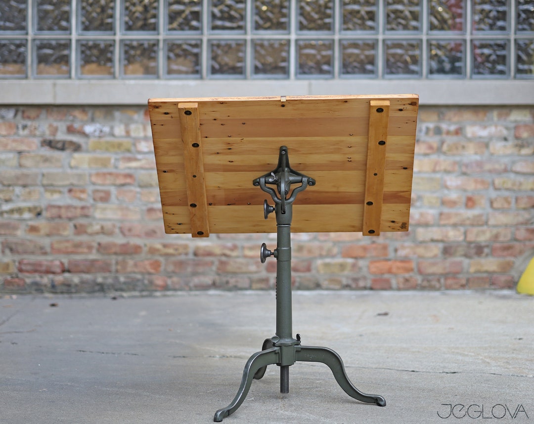 Restored Vintage Drafting Table multum Drafting Table by Dietzgen, Cast ...