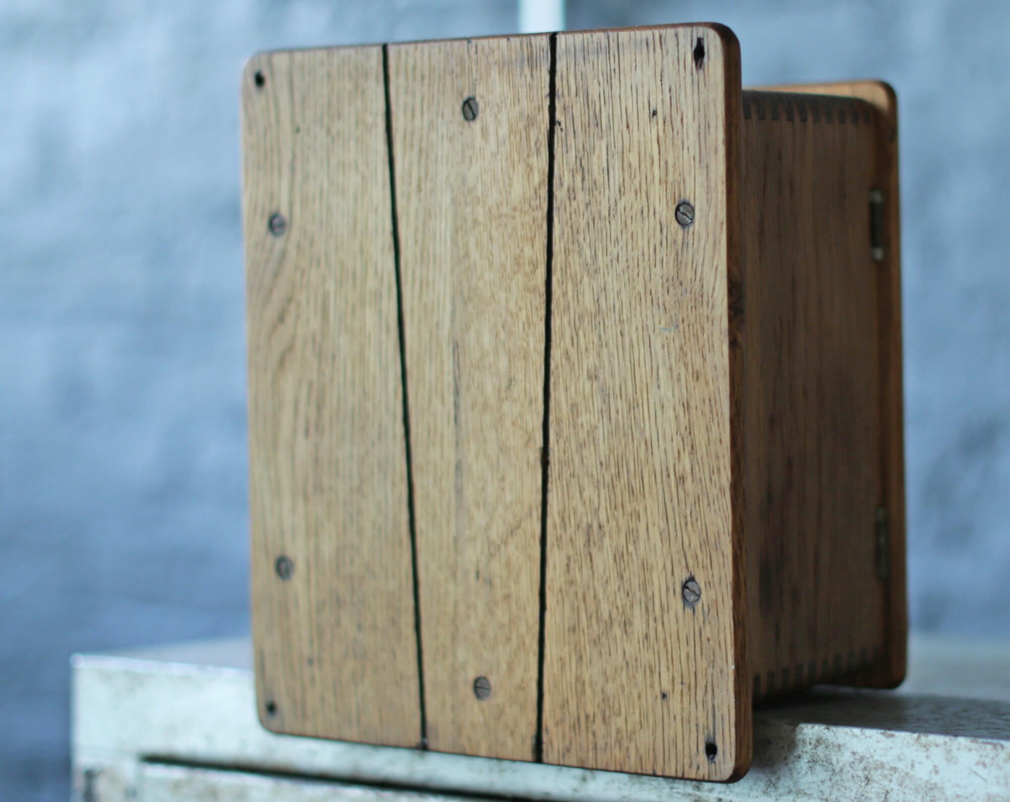 Restored Vintage Solid Oak Locking Wall Phone Ringer Box by - Etsy