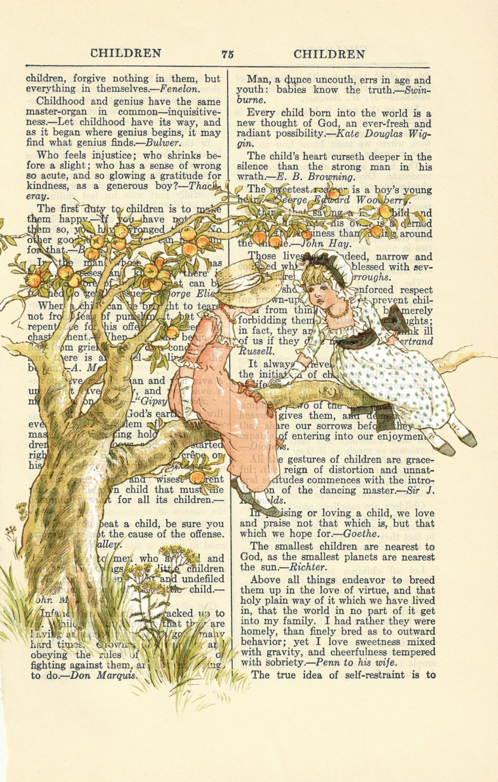 Book Page Art Download Children Scrapbook Collage Art - Etsy