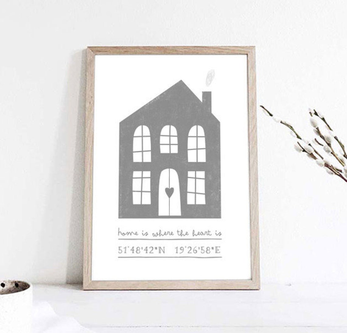 Personalized Home Coordinates Poster, Latitude Longitude Print - Etsy