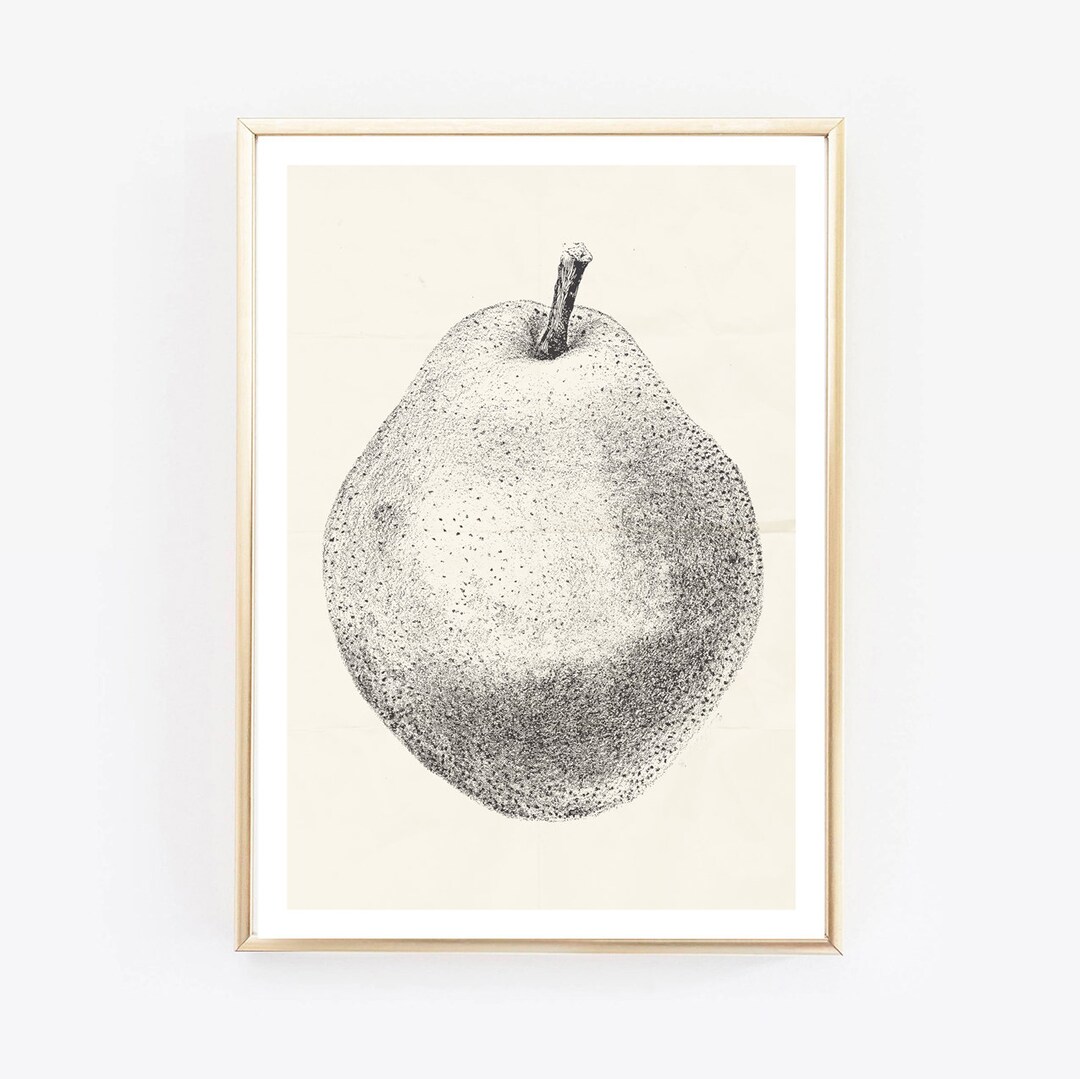 Fruit Pears Art Prints, Vintage Kitchen Decor,healthy Food Print, Gift ...