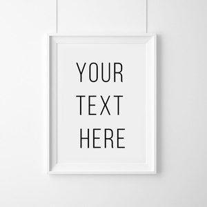 Custom Text Poster Print 16 Fonts Your Text Here - Etsy