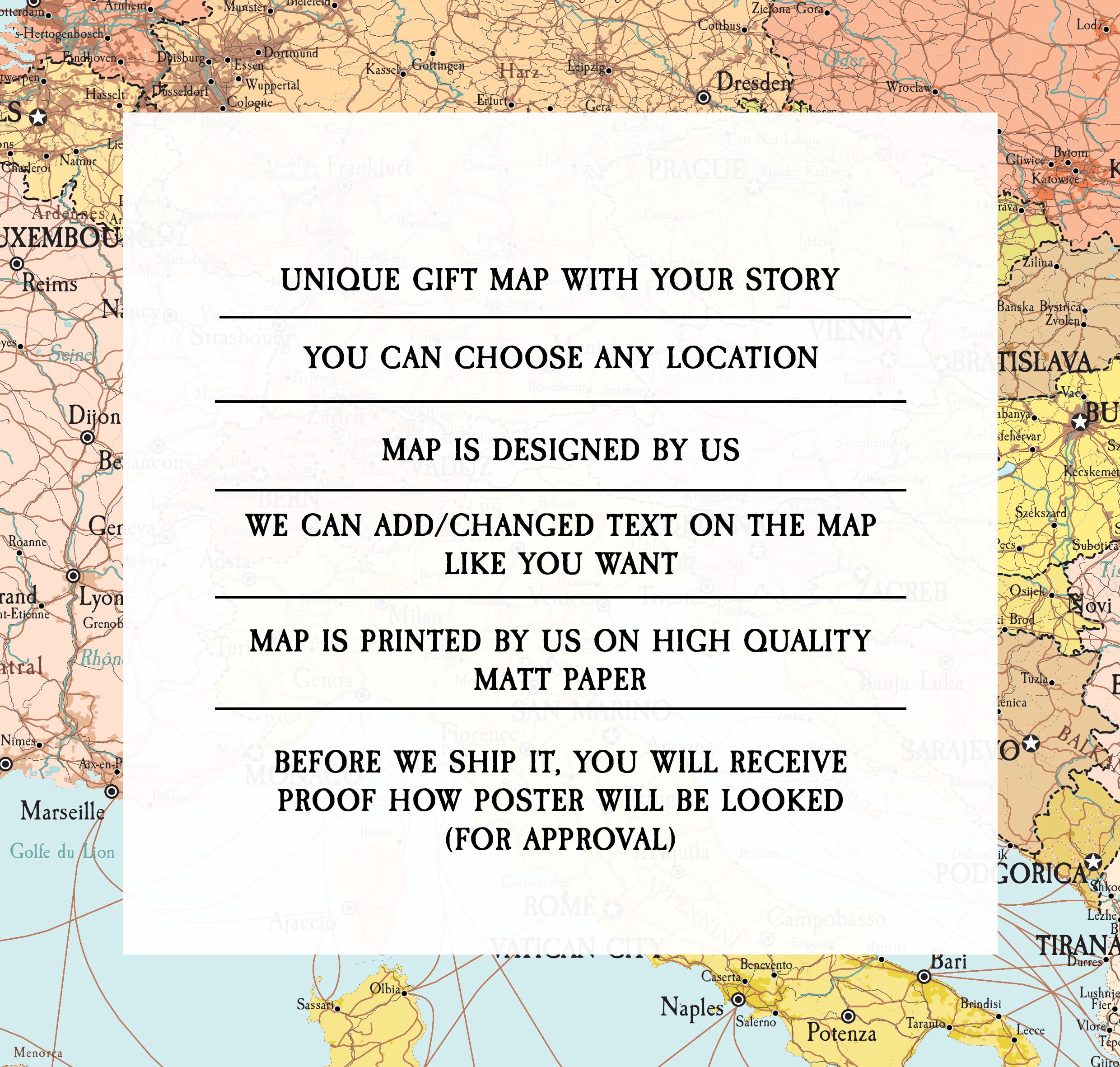 Unique Custom Map Gift Met Engaged Married anniversary Custom - Etsy