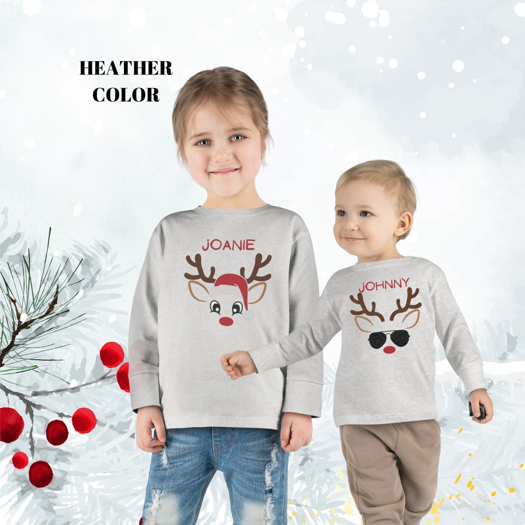 Personalized Reindeer Face Matching Family Toddlers and Kids - Etsy