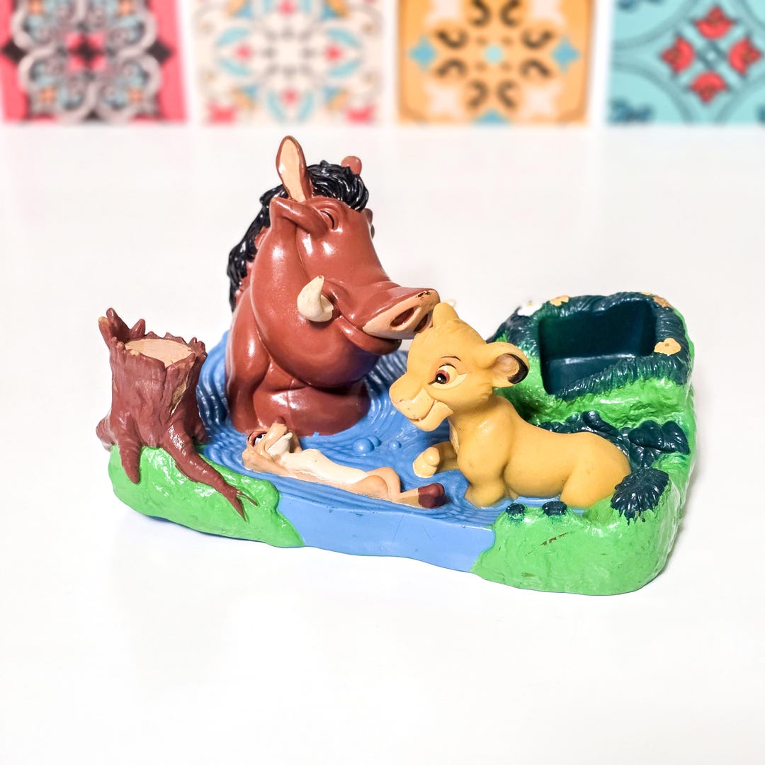 VTG 1993 Disney the Lion King Floating Soap Dish Bath Toy Simba Timon ...
