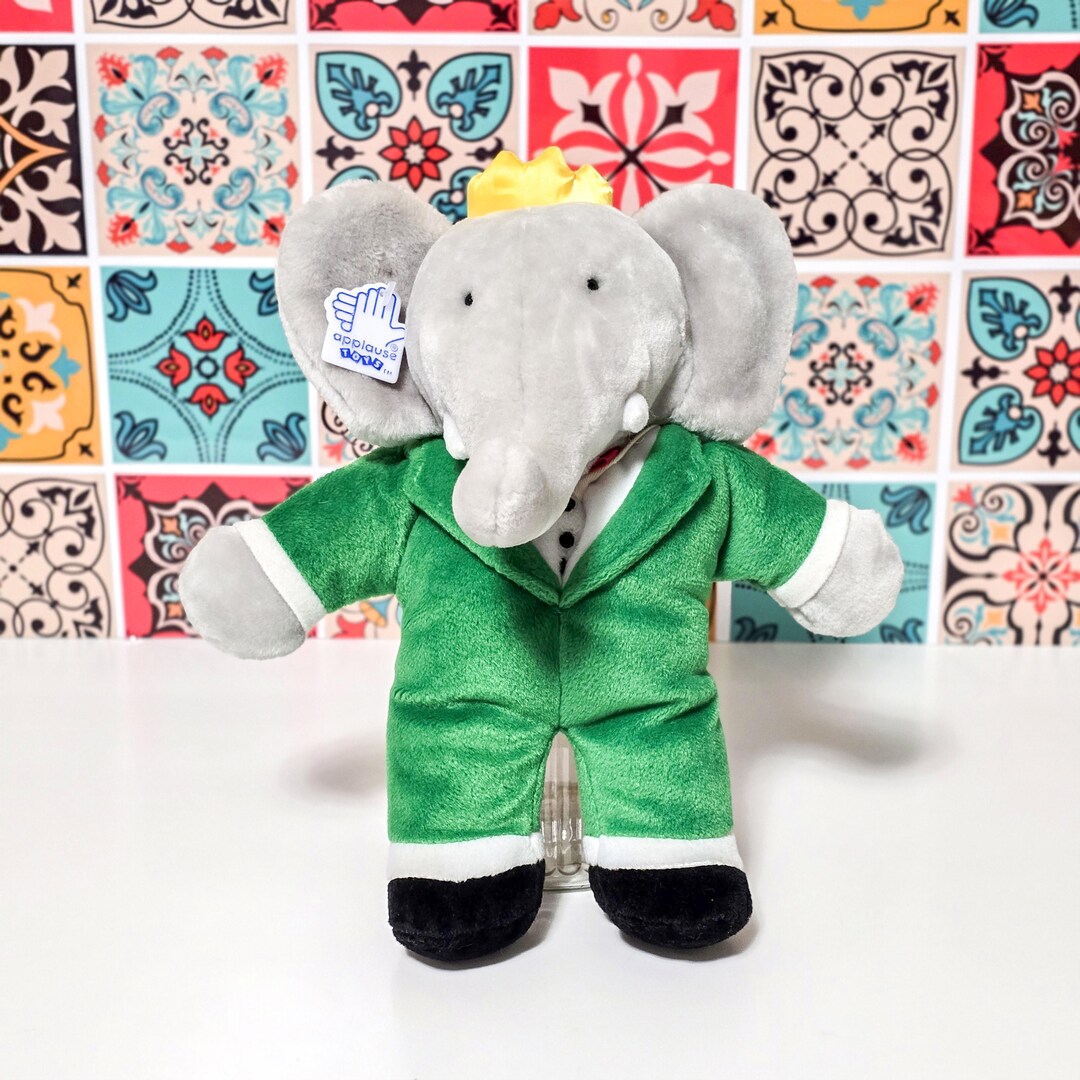 VTG 11 Babar the Elephant King Plush Hand Puppet Applause Toys NWOT - Etsy