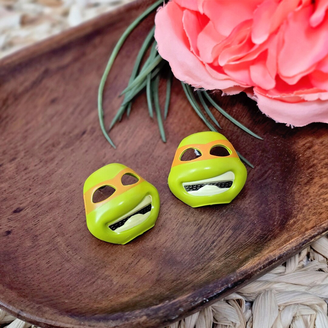 TMNT Michelangelo Mask Earrings: 5 Surprise Mini Brands Jewelry - Etsy