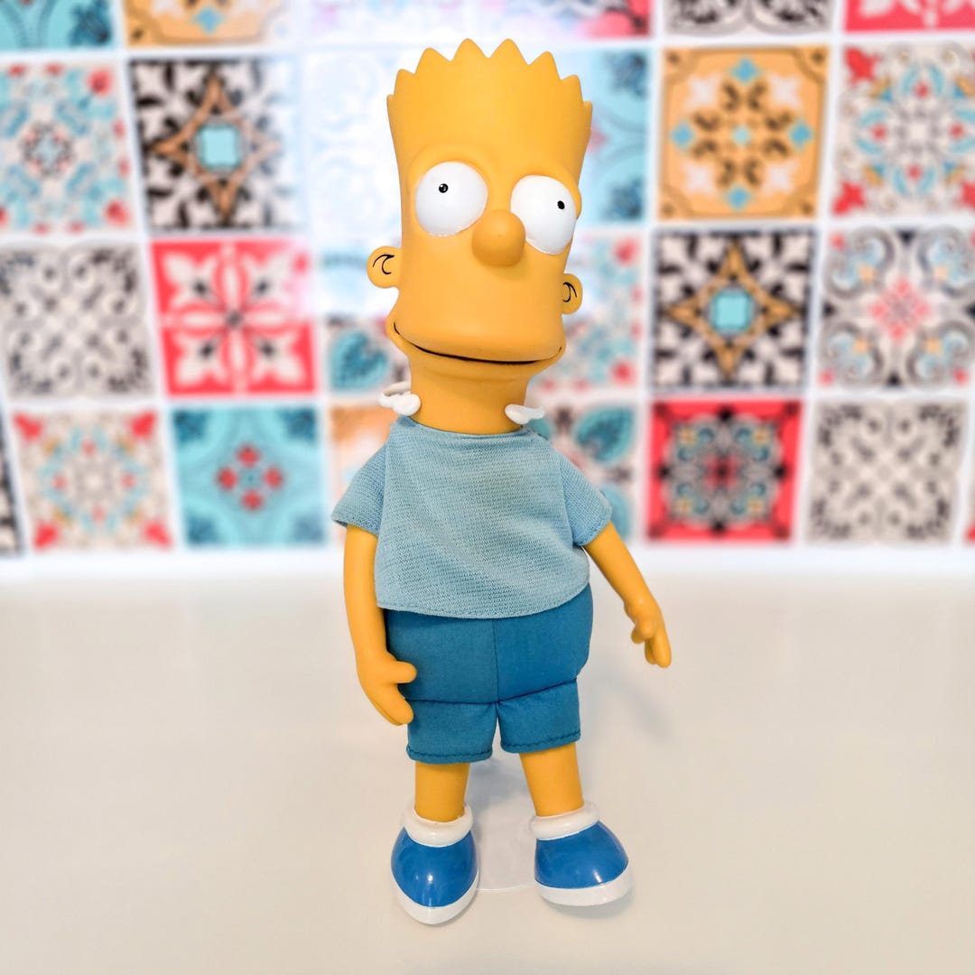 VTG 1990 Bart Simpson 11 Plastic & Plush Doll Matt Groening Signature ...
