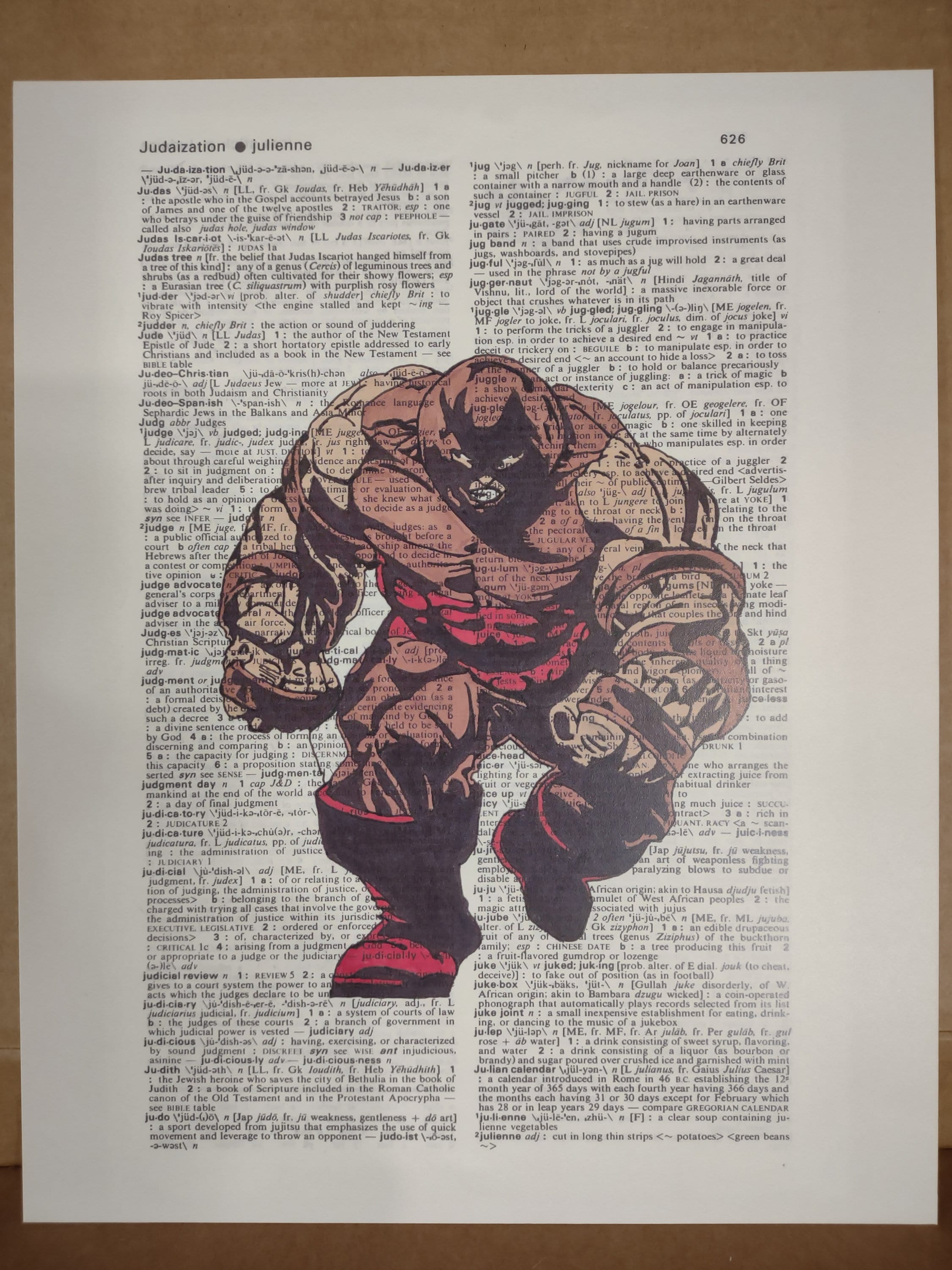 Marvel Comics Juggernaut on Dictionary Page Print - Etsy