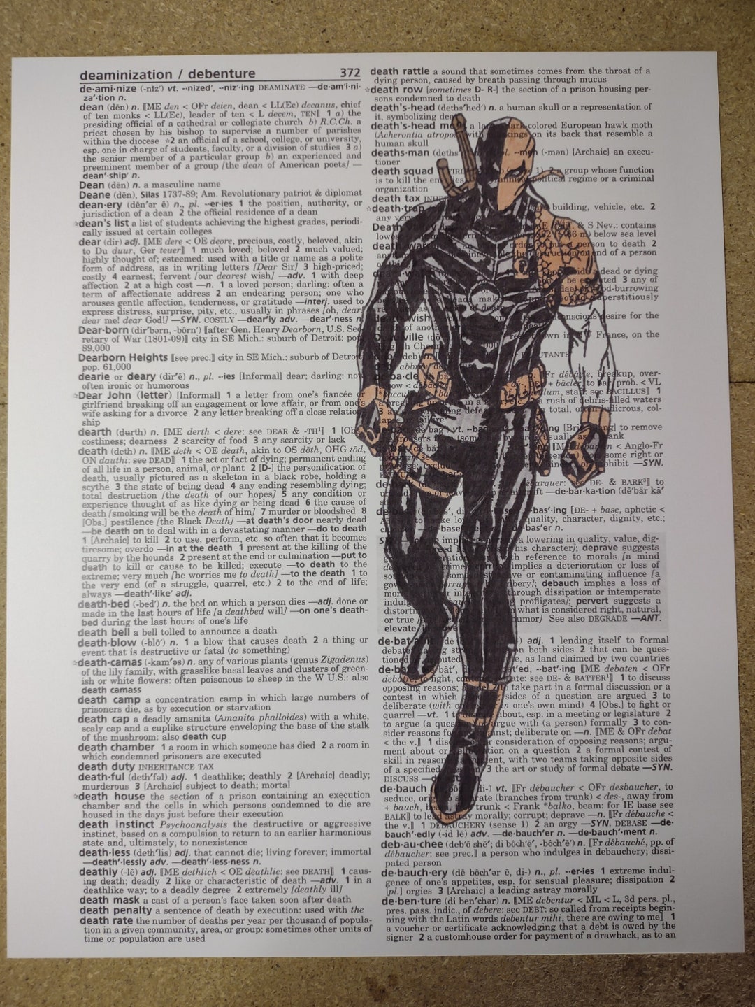 DC Comics Deathstroke on Dictionary Page Print 8x10 and 11x14 - Etsy