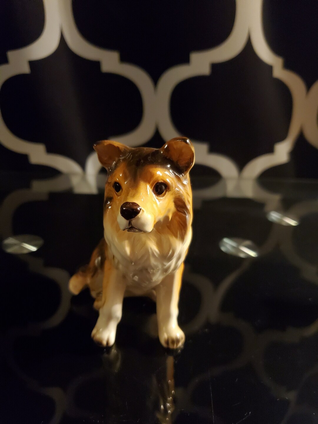 Lefton Porcelain HO5299 Dog Figurine/lefton Dog Figurine/dog Home Decor ...