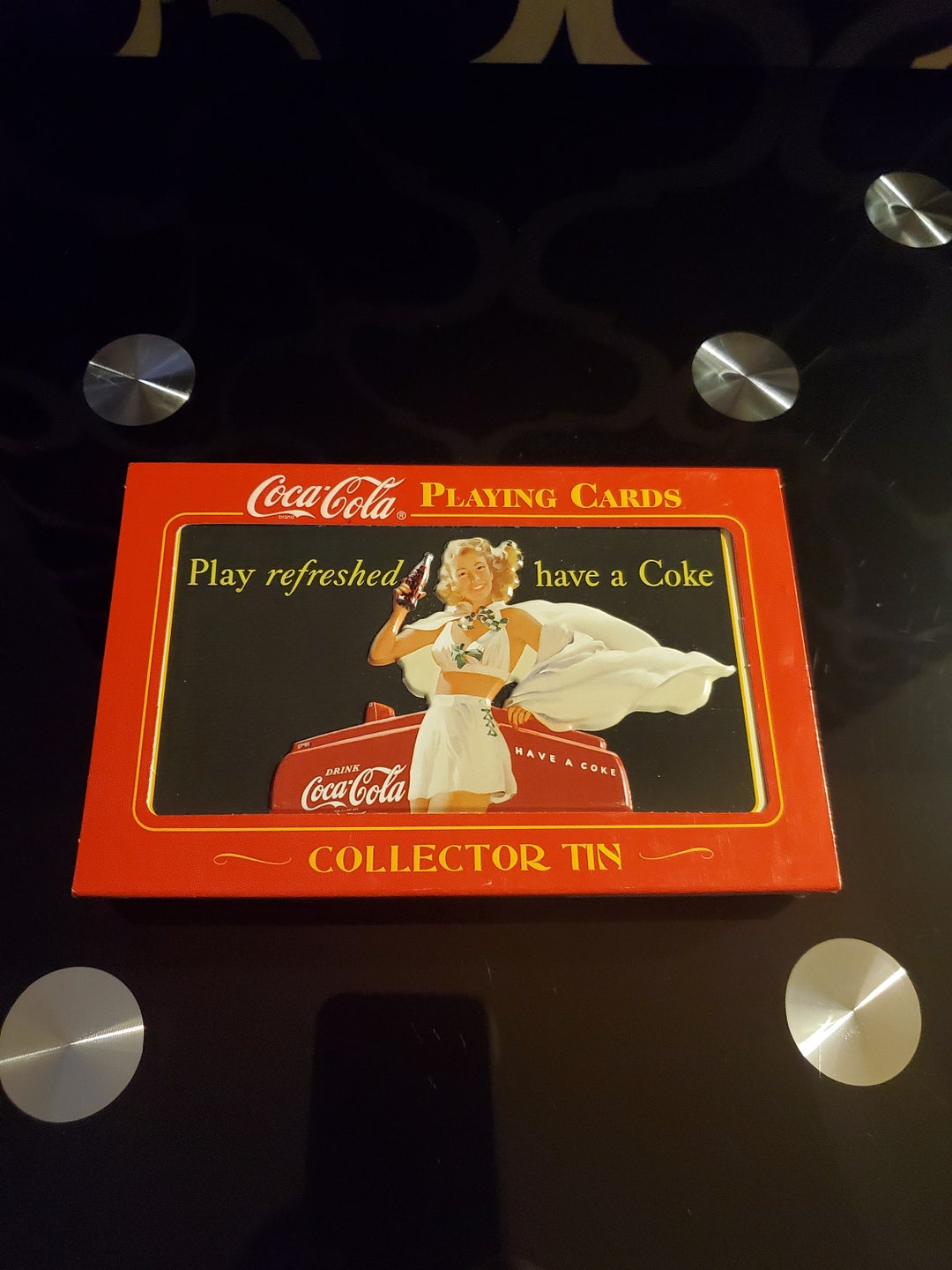 Vintage Coca-cola Playing Cards With Collector Tin/coca-cola Cards/coca ...