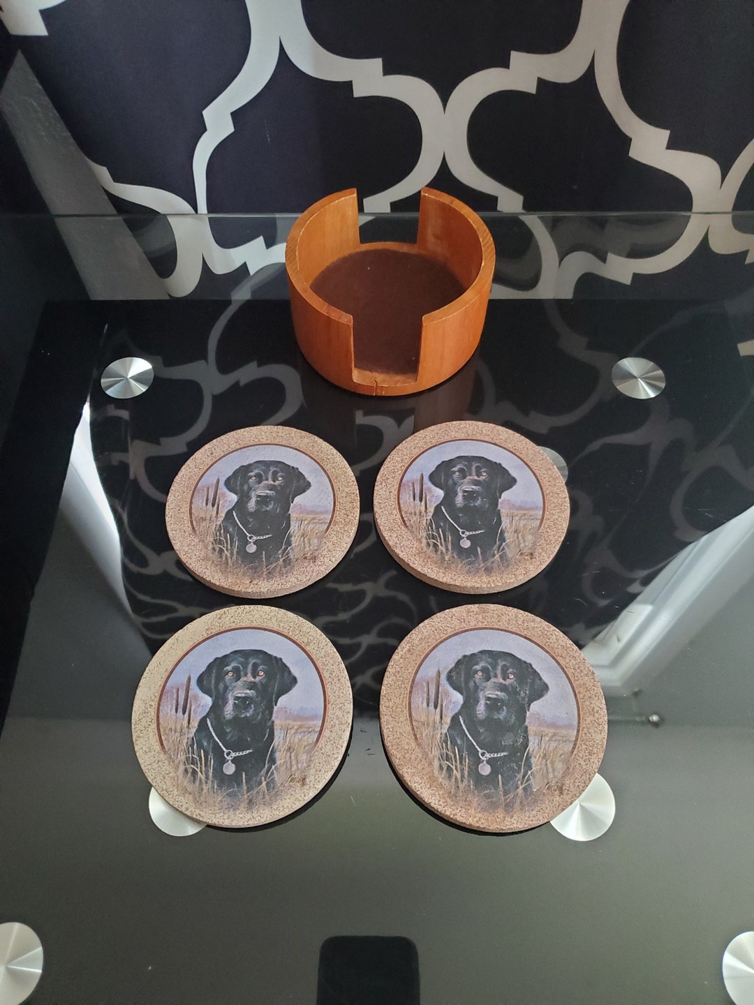 Black Lab Thirstystone Sandstone Coasters/dog Coasters/sandstone Dog ...