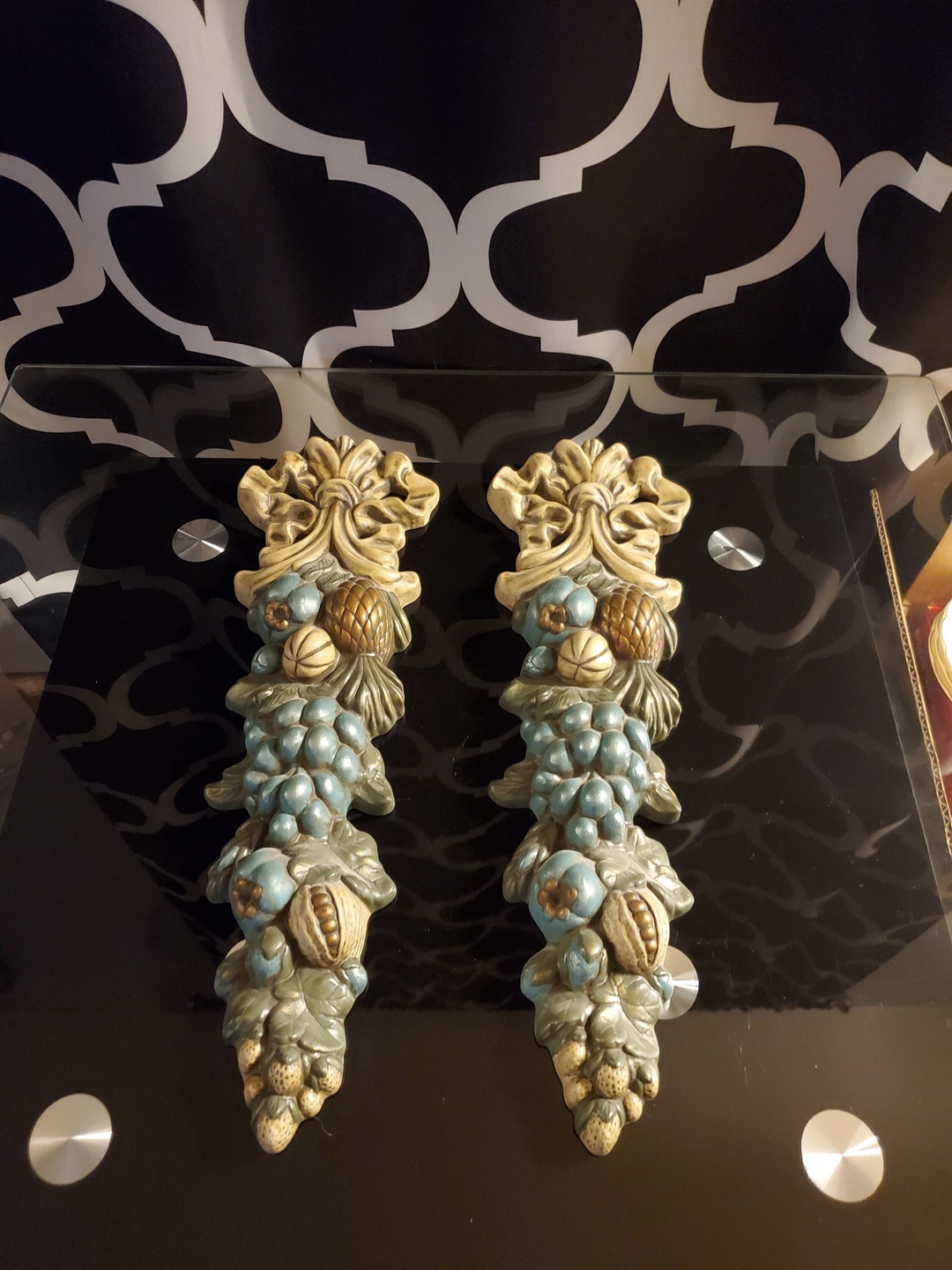 60s MCM Ceramic Fruit Wall Decor/mcm Wall Decor/ceramic Fruit - Etsy