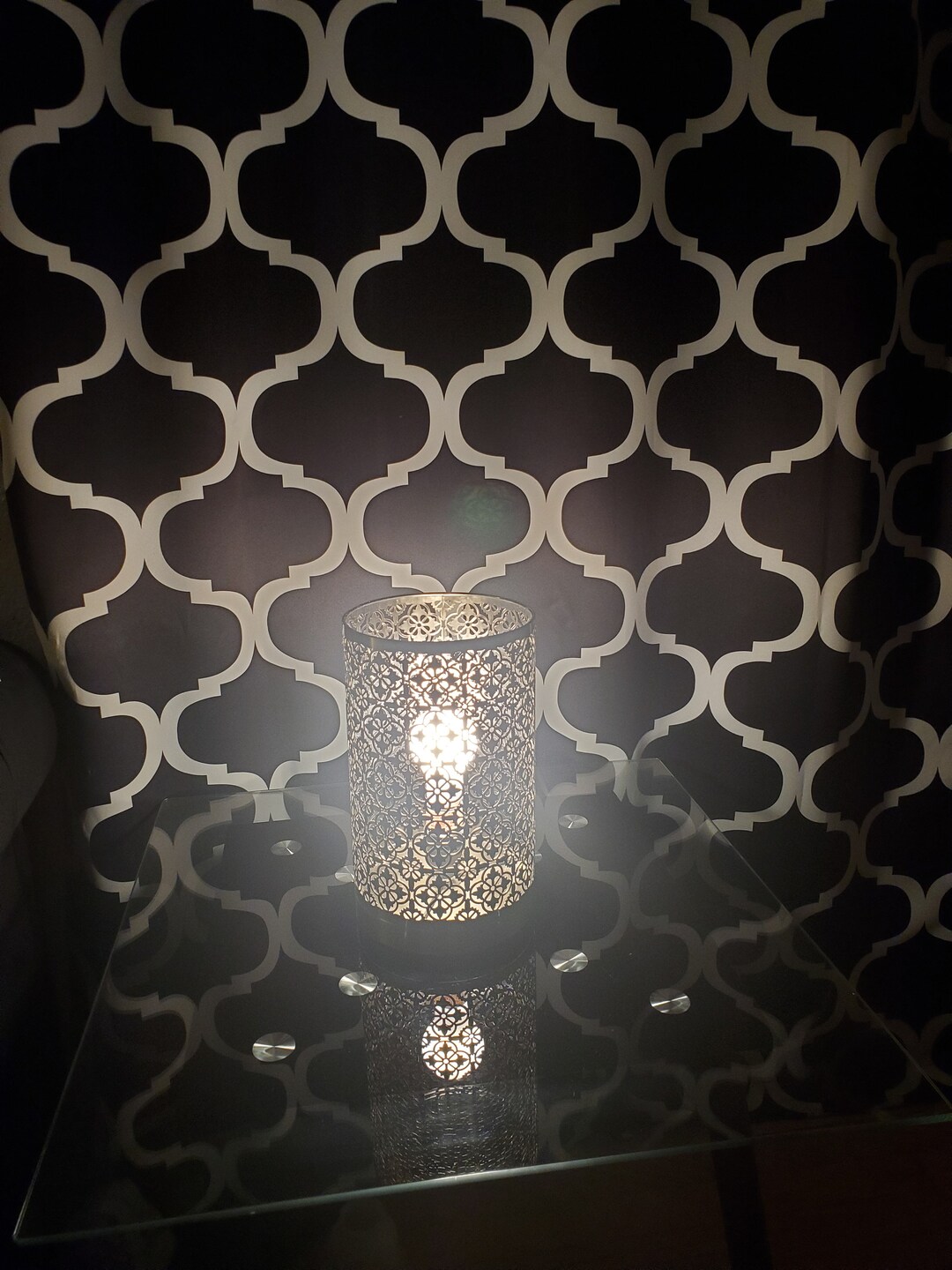 Vintage Gold Tone Metal Filigree Lamp/filigree Lamp/gold Tone Lamp/mcm ...