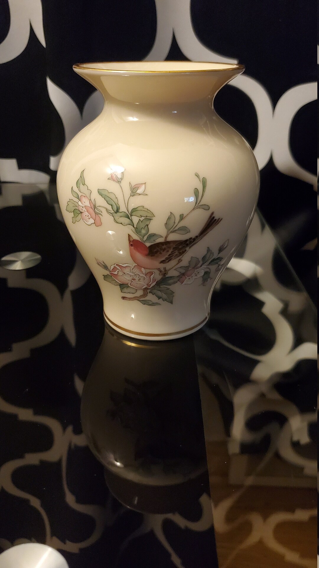 Lenox Serenade Floral Bird Bud Vase/lenox Bud Vase/lenox Serenade Vase ...