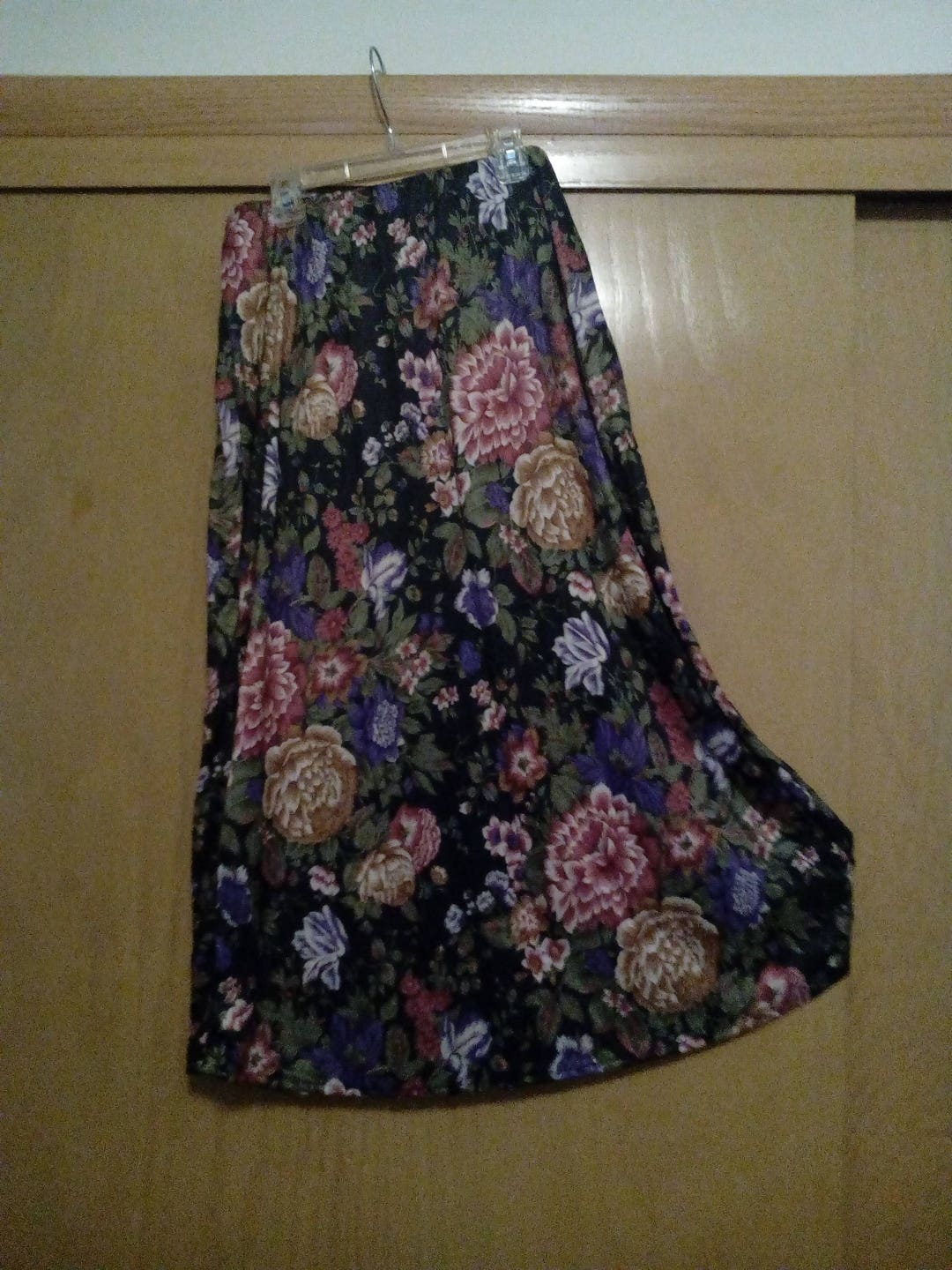80s/90s NWT Flower Pattern Maxi Skirt by Morgan Square/vintage Maxi ...