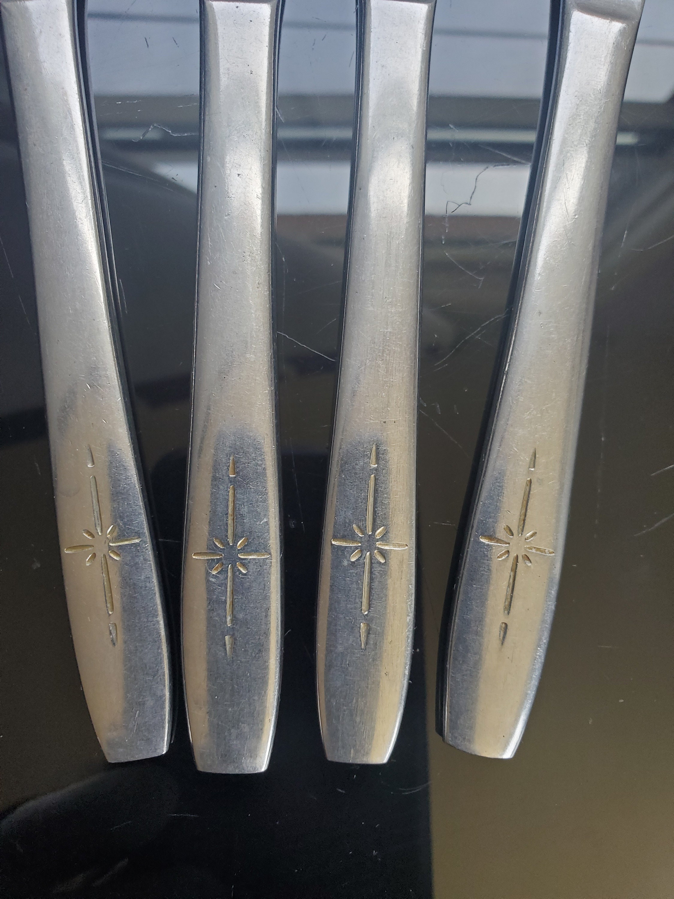 MCM Starburst Atomic Knives Set of 4 Made in Japan/starburst Knife ...