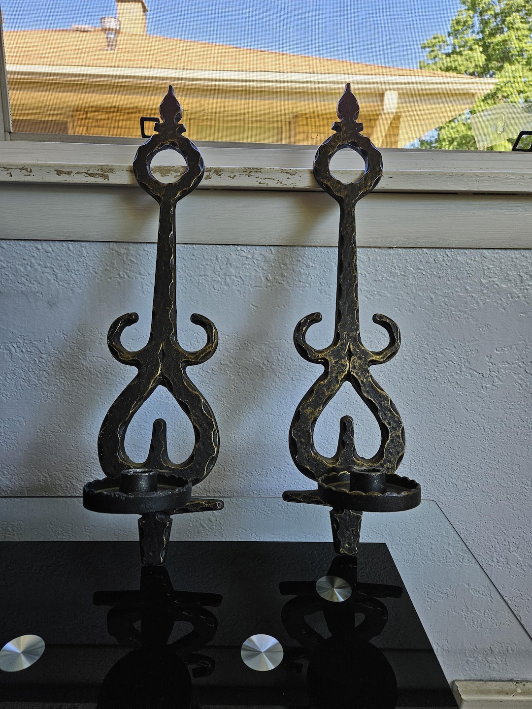 Homco Metal Gothic Style Wall Sconce Candlestick Holders 2pc Set/goth ...