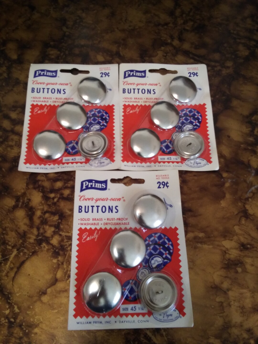 12 DIY Brass Self Cover Buttons/reusable Button/self Cover Buttons/diy ...