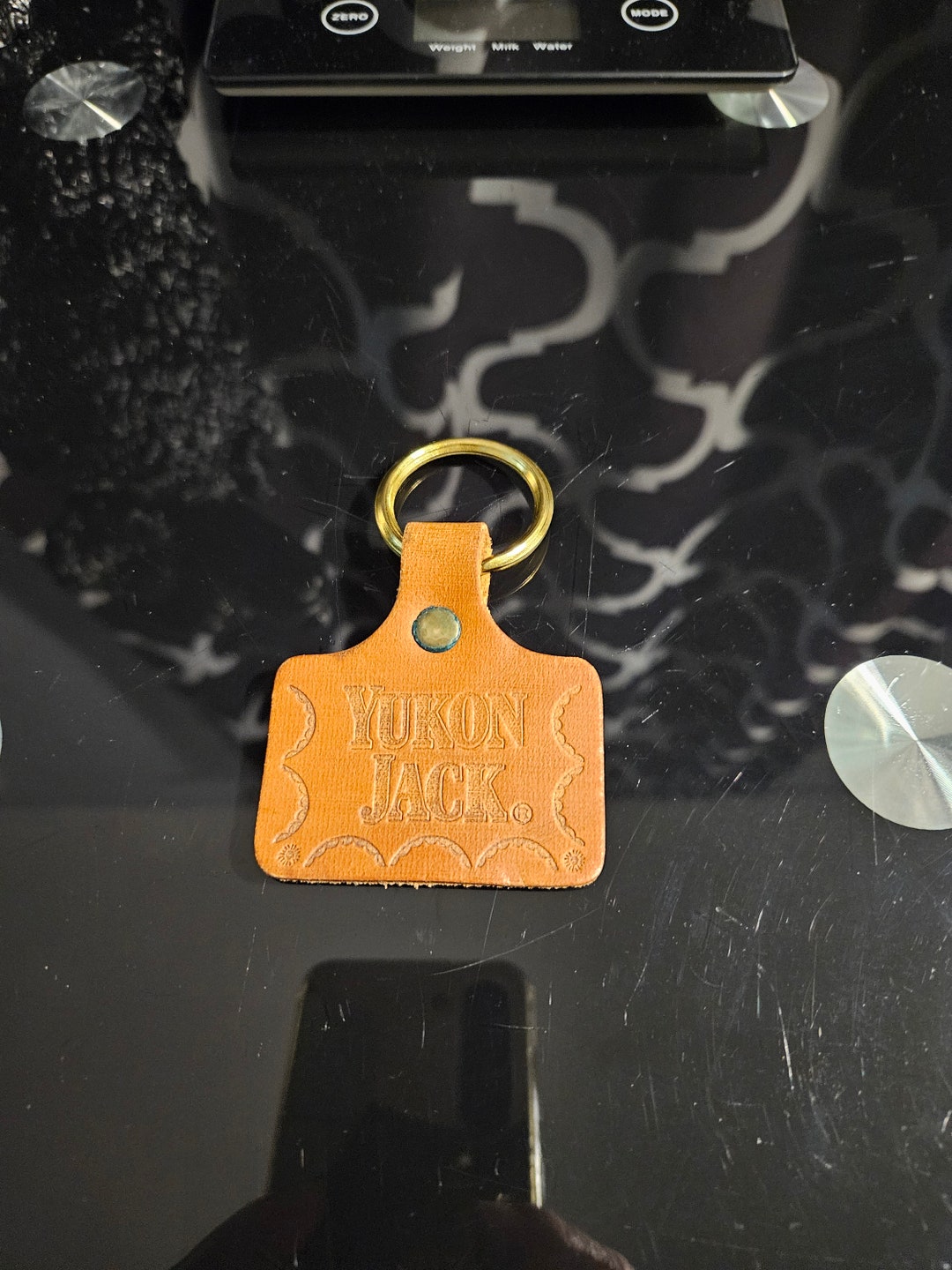 70s Yukon Jack Leather Keychain/leather Keychain/yukon Jack Keychain - Etsy