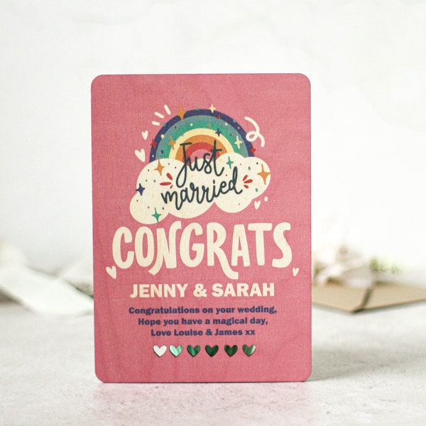Just Married Card - Etsy