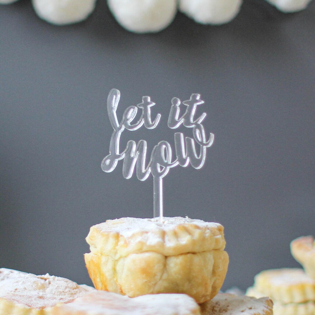 Mini Cake Toppers Mince Pie Cake Toppers Set of Four Cupcake Decoration ...