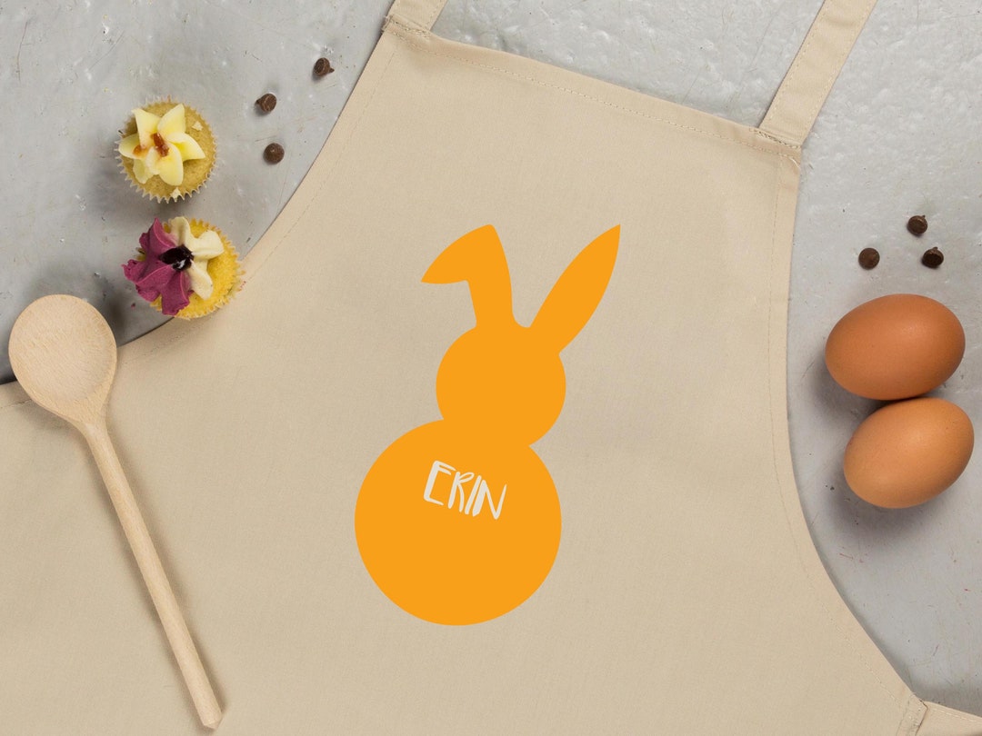 Easter Bunny Apron Personalised Apron Childs Apron Kids Bakeware Baking ...