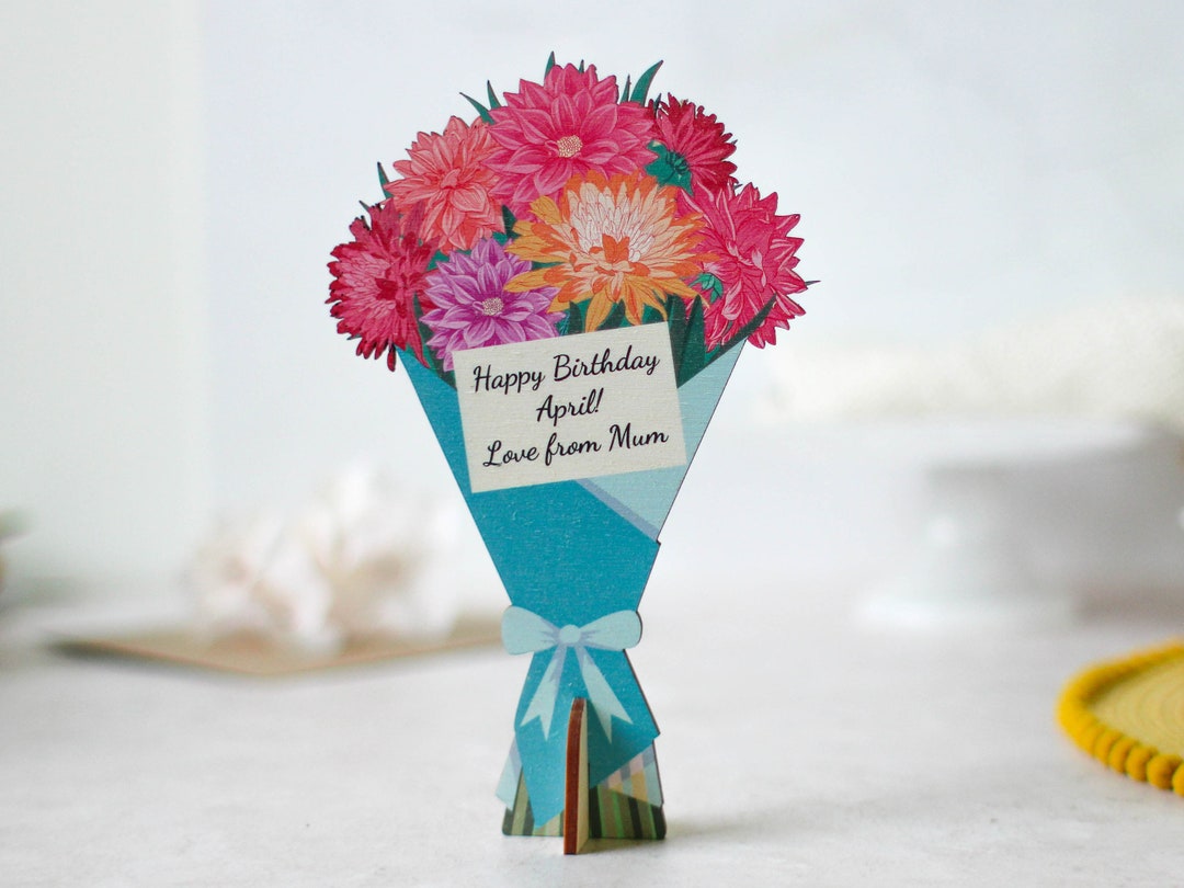 Personalised Birth Flower Card November Chrysanthemum - Etsy