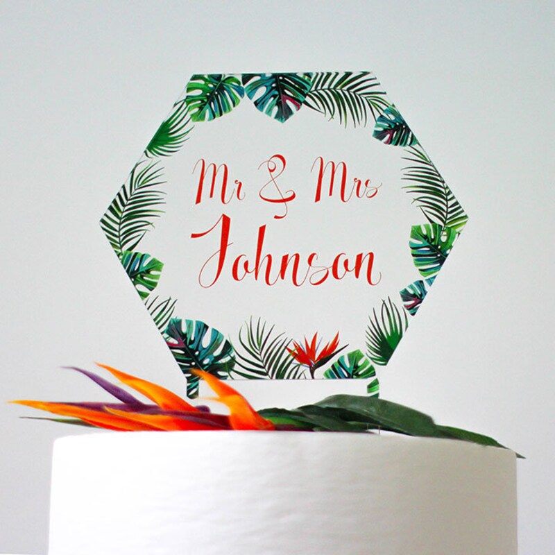 Tropical Cake Topper - Etsy Australia