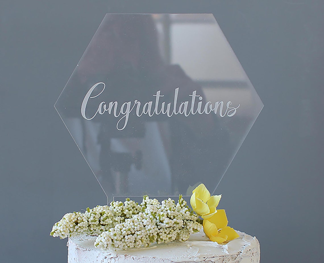 Congratulations Cake Topper Cake Stencil Cake Decoration | Etsy