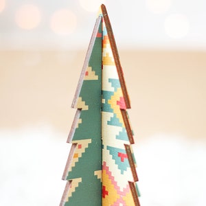 Christmas Tree - Aztec Design - Mexican - Bright Christmas - Wooden ...