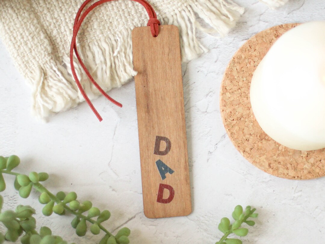 Personalised Wooden Bookmark Fathers Day Gift Small Gift for Him Gift ...